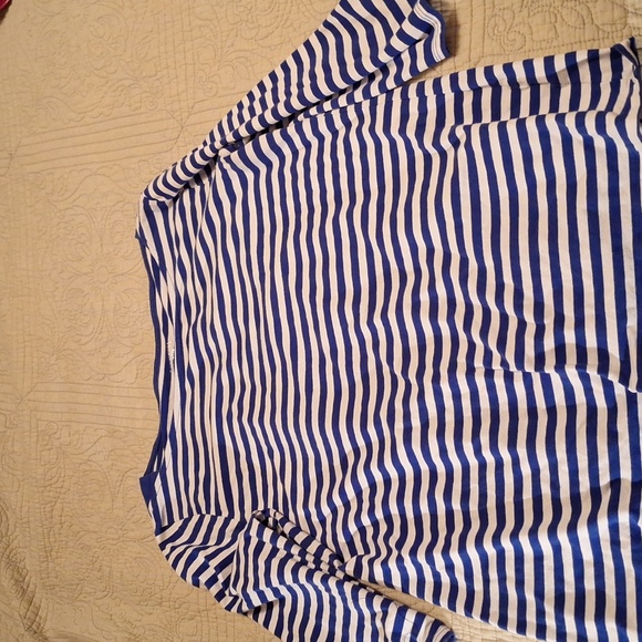 Merona | Other | Merona Womens Blue And White Striped Xxl Shirt | Poshmark